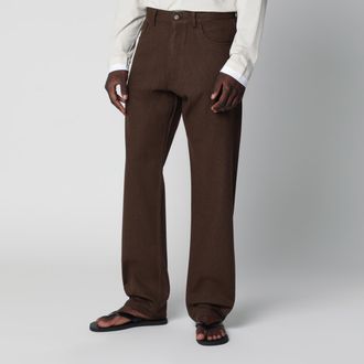 Prada Wollhose in Ebenholzfarbe