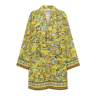 Alemais Robe courte &agrave; manches longues Fish Sticks - Femme - Robes - Jaune - Taille: 34 FR