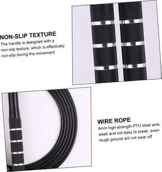 Aboofan Professionelles Springseil für Erwachsene mit Aluminiumgriffen und Kugelgelagertem Stahlseil Rutschfestes Workout springseil für Fitness Ausdauer und 