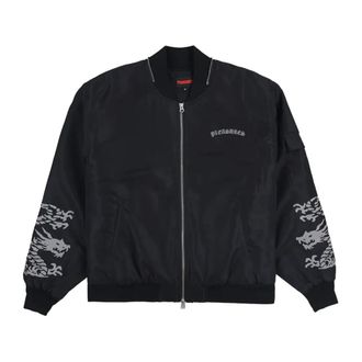 Pleasures Dragon Bomber Jacke Schwarz Wasserdichtes Nylon - - Jackets - Herren - Schwarzk - S