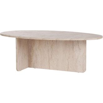 Hanah Home Table basse en bois Orba - 120 x 65 x 40 cm - Travertin