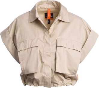 Parajumpers Femme, Blouses et Chemises, Beige, Taille: 38 FR Ines Short-Sleeve Shirt
