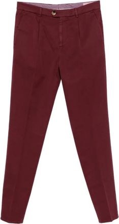 Brunello Cucinelli Homme, Pantalons, Rouge, Taille: 2XL Chinos en coton