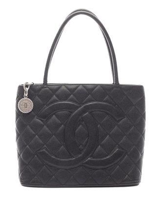 Chanel sac à main Caviar Medallion (2000-2002) - Noir