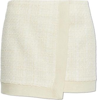 Balmain Femme, Jupes, Beige, Taille: 40 FR Jupe en tweed avec fil de lurex