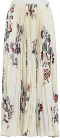 Etro Femme, Jupes, Blanc, Taille: 38 FR Jupe Pliss&eacute;e Sable avec Imprim&eacute;