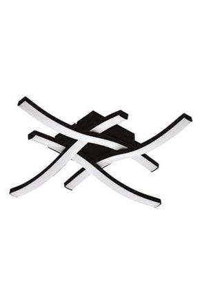 Eglo LED Deckenleuchte Cabezas-E, stabf&ouml;rmige Deckenlampe, K&uuml;chenlampe aus Metall und Kunststoff in schwarz wei&szlig;, Lampe Decke B&uuml;ro, neutralwei&szlig;, 40 x 40 cm