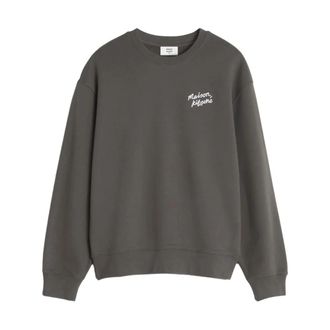 Maison Kitsun&eacute; Handwriting Comfort Sweatshirt - - Sweatshirts & Hoodies - Herren - Grau - M