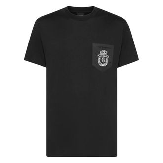 Billionaire Boys Club T-Shirt Rundhals Tasche Wappen - - Tops - Herren - Schwarzk - L