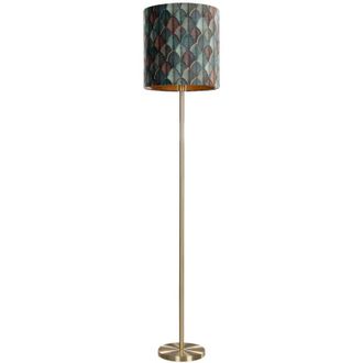 QAZQA Simplo shade - Lampadaire avec Abat-Jour - 1 lumi&egrave;re - h 185 cm - Laiton - Classique/Antique - &eacute;clairage int&eacute;rieur - Salon i Chambre i Cuisine i