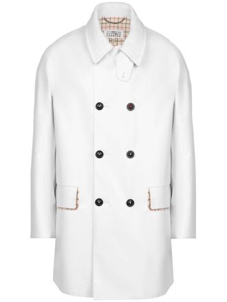 Maison Margiela manteau &agrave; boutonni&egrave;re crois&eacute;e - Blanc