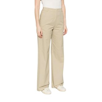 Patrizia Pepe Femme, Pantalons, Beige, Taille: 42 FR Pantalon large