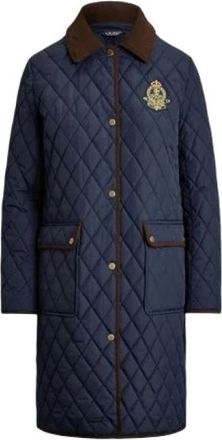 Ralph Lauren Femme, Manteaux, Bleu, Taille: 42 FR Veste matelass&eacute;e Crested