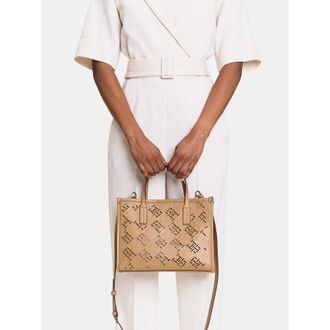 Tommy Hilfiger Handtasche Tommy Hilfiger Th City Mini AW0AW17500 Braun