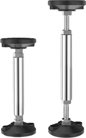 Generico Verstellbares St&uuml;tzbein: Edelstahlstange, robuste Halterung, verschlei&szlig;festes Schrankbein, f&uuml;r Schubladen, Tische, Kommode, Schrank, K&uuml;chenm&ouml;bel, Werk