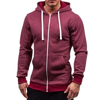 Generic Sweat &agrave; capuche zipp&eacute; pour homme - Automne - Hiver - D&eacute;contract&eacute; - Jogging - Veste de surv&ecirc;tement pour homme - D&eacute;contract&eacute; - Automne - Manches longues