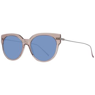 Scotch & Soda Braune Damen Sonnenbrille Rund Blaue Gl&auml;ser - - Accessories - Damen - Braun - ONE SIZE