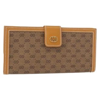 Gucci Portefeuille Vintage Pre-owned - Femme - Pre-owned - Beige - Taille: ONE Size