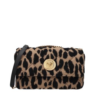 Versace Femmes Sacs &agrave; bandouli&egrave;re Marron/Noir Laine