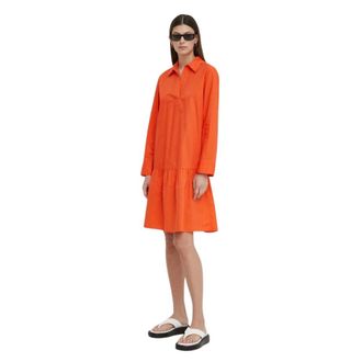 Marc O'Polo Shirt Robes - Femme - Robes - Orange - Taille: 36 FR