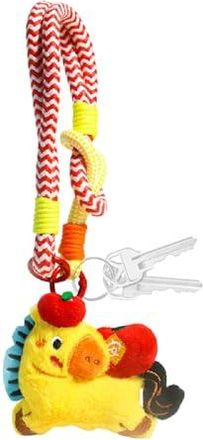 Generic Porte-cl&eacute;s en peluche - Pendentif en peluche douce - Pendentif de sac mignon - Ornement de r&eacute;troviseur de voiture - D&eacute;coration de sac &agrave; dos moelleux -