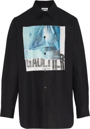 Jean Paul Gaultier Water Hemd mit grafischem Print - Schwarz