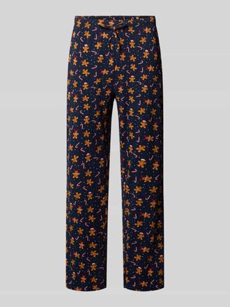 Christian Berg Regular Fit Pyjama-Hose im Allover-Look