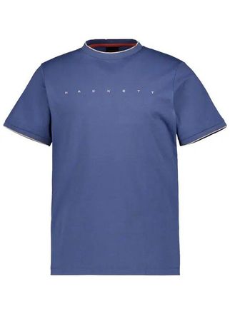 Hackett Herren T-Shirts blau Baumwolle