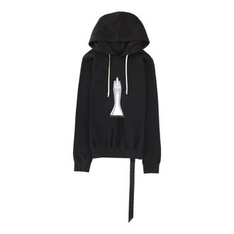 Rick Owens Felpa - Oversized Sweat &agrave; capuche - Homme - Sweatshirts et sweats &agrave; capuche - Noir - Taille: M