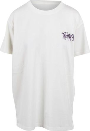 The Attico Femme, Tops, Blanc, Taille: 38 FR T-shirt oversize &agrave; imprim&eacute; logo graffiti