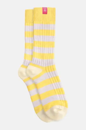 Derbe Derbe Socken Basic Knit Striped Beige Gelb Gestreift