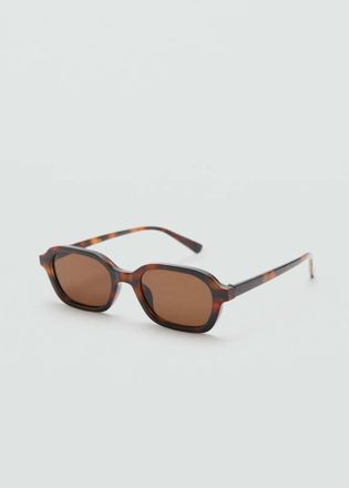Mango Lunettes de soleil monture semi-transparente chocolat - Femme - Taille unique - MANGO