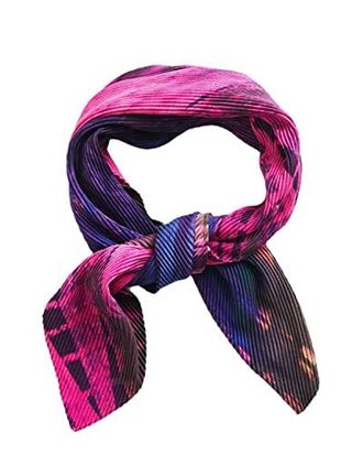 Desigual Femme Fou_tie Dye Squared charpe tendance, Rouge, Taille unique EU