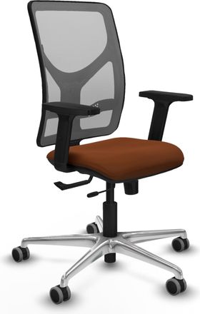 Piqueras y Crespo Computerstuhl mit 2D-Armlehnen, h&ouml;henverstellbare Lendenwirbelst&uuml;tze, ausgestattet mit Syncro/Traslack und Schneideschaum, mit Rollen 65 mm, Parkett, 