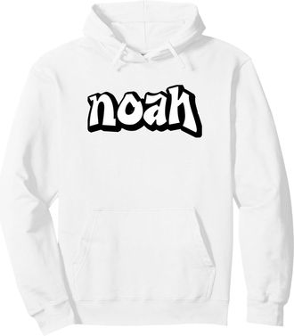 BDAZ Noah Graffiti Personalisierter Name Schwarz Wei&szlig; Schriftzug Pullover Hoodie