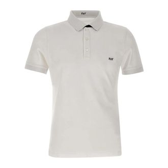 Fay Piqu&eacute; Baumwoll-Poloshirt - - Tops - Herren - Wei&szlig; - S