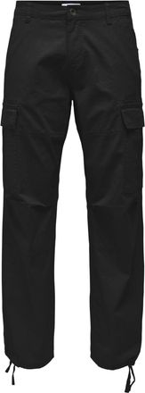 Only & Sons Herren ONSRAY Life 0020 RIBSTOP Cargo NOOS Cargohose, Black, 32W x 30L