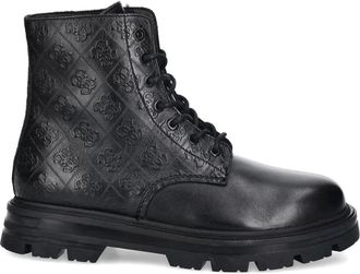 Guess Co Garda Schnürstiefel mit Prägung - Schwarz