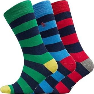 Original Penguin Lot de 3 paires de chaussettes pour homme Gris Bleu Taille unique