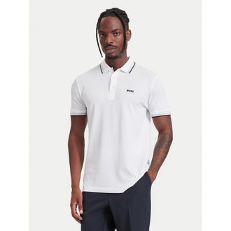 HUGO BOSS Poloshirt Paddy 50469055 Wei&szlig; Regular Fit