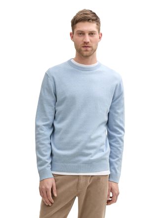 Tom Tailor Herren Strickpullover mit Crewneck