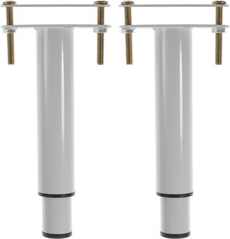 Artibetter 2 Stück Verstellbare Metall bettbeine Höhenverstellbare Möbelstützbeine für Bettgestell Sofa Schrank Stabile Schwere Bettbeinstützen in Weiß