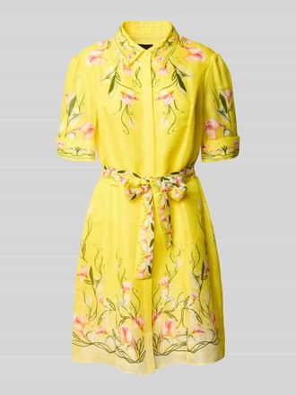 Marc Cain Minikleid aus reiner Viskose mit floralem Allover-Print