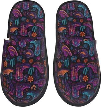 Generic Disco West Cowgirl (3) Unisexe Chaussons Confortable Slippers Respirantes Chaussures De Maison Pour Int&eacute;rieur Hiver Maison M