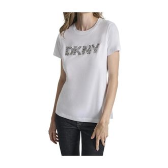 DKNY Satin T-Shirt - - Tops - Damen - Wei&szlig; - XS