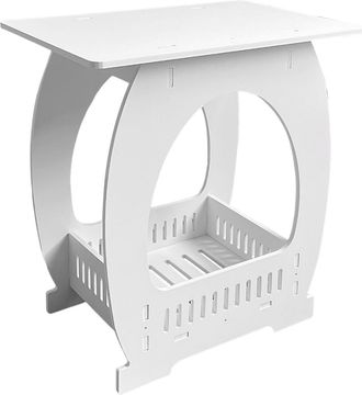 Generico Moderner Nachttisch: Eleganter Couchtisch mit Verarbeitung, kompakter Beistelltisch mit Ablage unten | minimalistischer Beistelltisch, sicher und lang