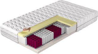 Mirjan24 Matratze Oregon, Taschenfederkern, Multipocket-Federn, Härte H4, 7-Zonen Matratze Zweiseitig, Höhe: 20 cm, Bezug waschbar (80 x 200 cm)