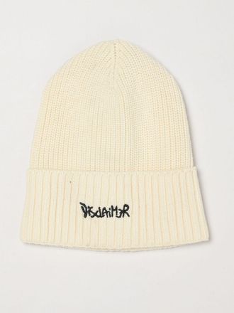 Disclaimer Bonnet en coton tricot&eacute; avec logo brod&eacute; et revers