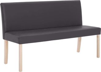 Festnight Sitzbank Flurbank Polsterbank Flurbank Multifunktionsbank Kunstleder Bank für Esszimmer Schlafzimmer Küche, Wohnzimmer - 139,5 cm Grau