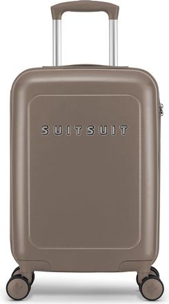 SuitSuit Handgep&auml;ck Koffer mit 4 Rollen 55 x 35 x 20 cm - Hartschalen Kabinentrolley mit TSA-Schloss - Natura Plaza Taupe